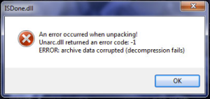 How to fix unarc.dll or Isdone.dll errors
